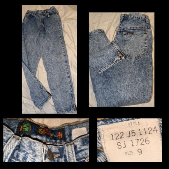 Sasson Jeans | Jeans | Vintage 8s Sasson Acid Wash Jeans Size Jrs 9 ...
